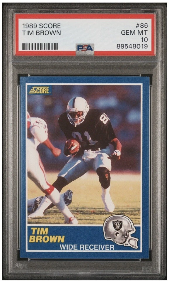 Tim Brown 1989 Score #86 Base PSA 10 Price Guide - Sports Card Investor