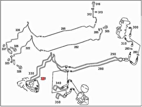 Genuine MERCEDES R230 SL R230 Hose 2309970682 | eBay