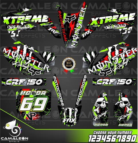 2007 - 2024 CRF 150R HONDA GRAPHICS KIT Stickers | eBay