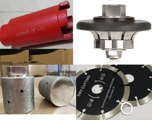 3/8" Demi Bullnose 3" core bit sink grinding drum cutting blade stone ...