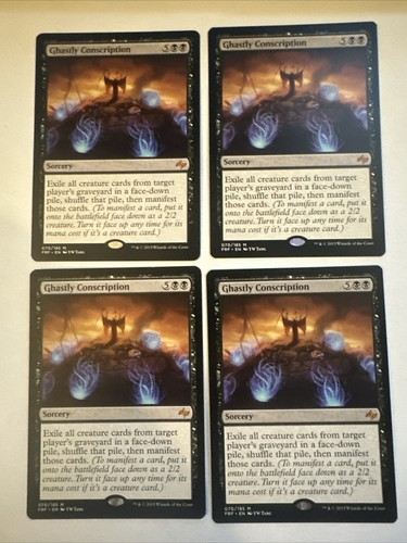 Ghastly Conscription X4 Fate Reforged Ex/ NM Condition See Pics Front ...