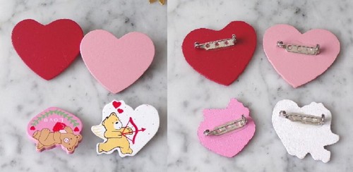 Set of 4 Different Handmade Sweetheart Love Valentine Pins | eBay