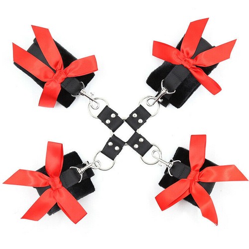 NEW Hog Tie Handcuffs Ankle Cuffs Restraint Wrist Cuffs with Cross Belt ...