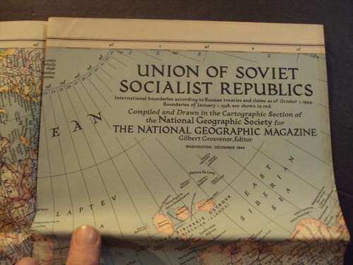 National Geographic Map Of Union Of Soviet Socialist Republics Dec 1944 ...