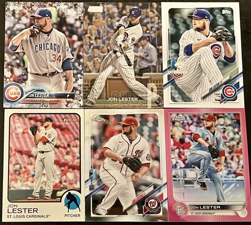 Six Card Jon Lester Lot Chicago Cubs Washington Nationals St. Louis ...