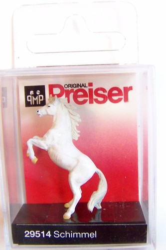 Preiser HO REARING WHITE HORSE Animal Figure # 29514 for 1:87 scale ...