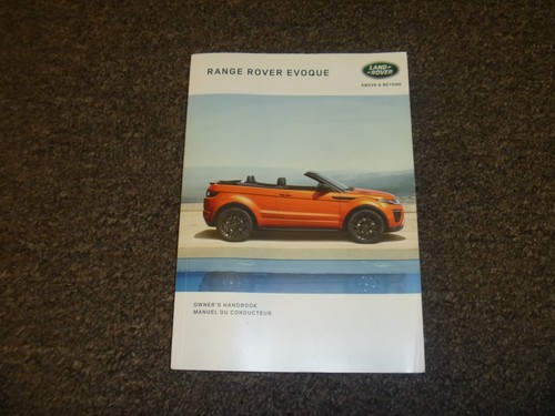 2017 Land Rover Range Rover Evoque Owner Manual User Guide SE Premium ...