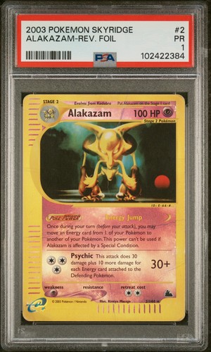 PSA 1 Alakazam Reverse Holo Skyridge 2/144 Pokemon Card | eBay