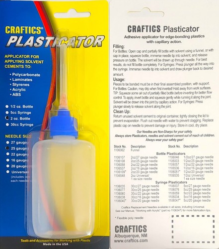 Craftics 2oz Solvent Applicator Bottle with a 25 Gauge Needle | eBay