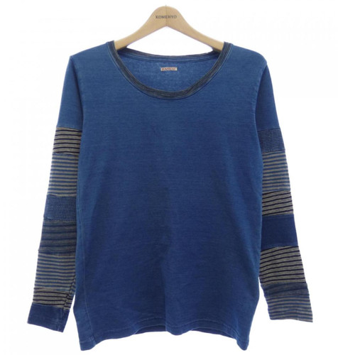 KAPITAL men's Sleeve Stripe Long Sleeve T-shirt Size 1 Navy Casual ...