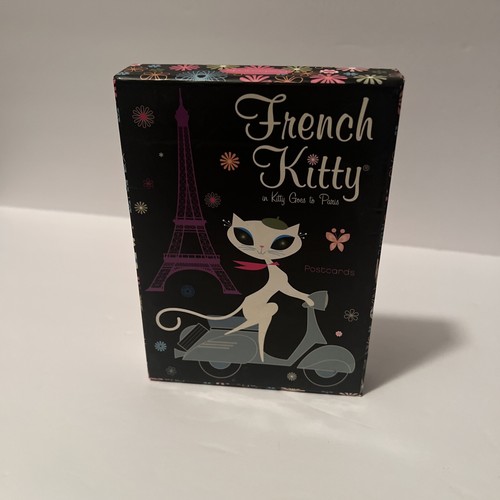 French Kitty in Kitty Goes to Paris Set Of 30 Postcards in a Hinged Box ...