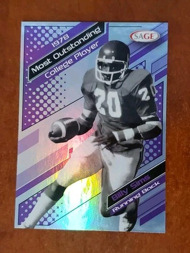 Billy Sims 2024 Sage Most Outstanding Player insert Purple parallel | eBay