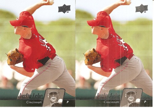 2 CARD BASEBALL CARD LOT OF JUSTIN LEHR 489 | eBay
