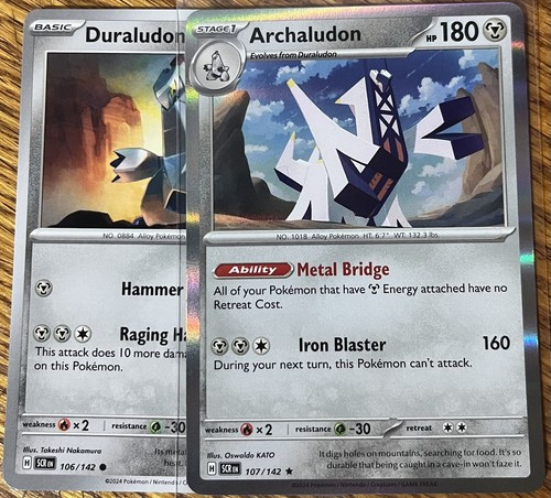 Duraludon 106/142, Archaludon 107/142 - Evo Line - Stellar Crown - Read ...