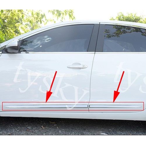 Chrome Protector Sill Scuff Car Door Side Body Molding Sticker Strips ...