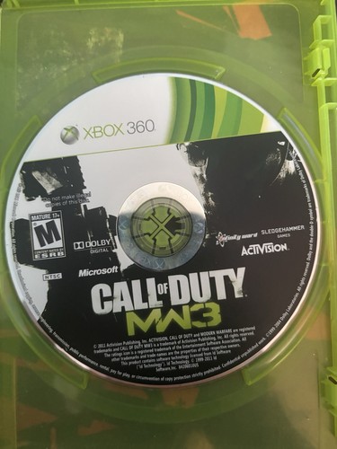 Call of Duty Modern Warfare 3 Xbox 360 Game Disc Only Cod Mw3 Shooter ...