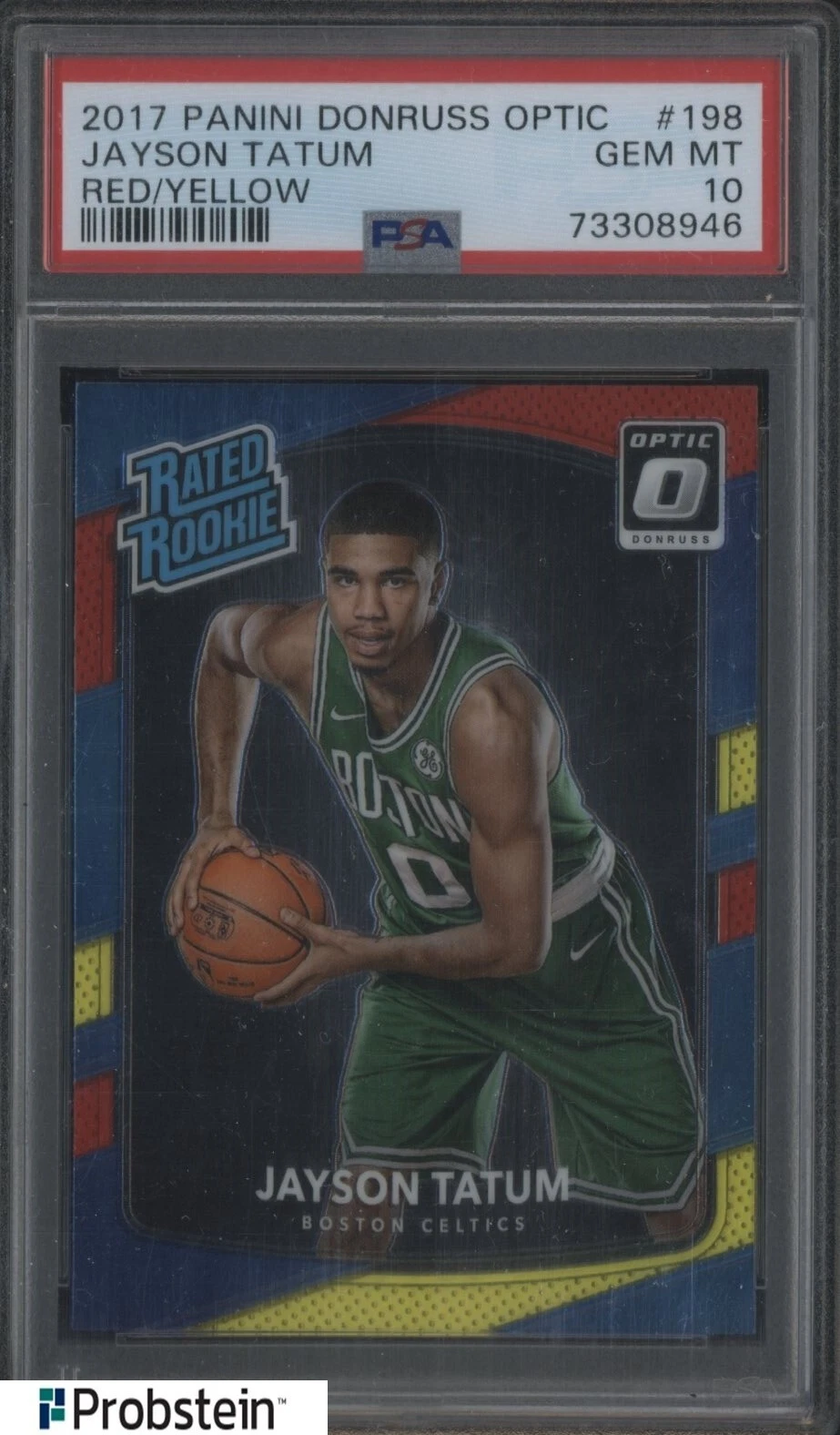 Jayson Tatum 2017 Optic #198 Red & Yellow PSA 10 Price Guide - Sports ...