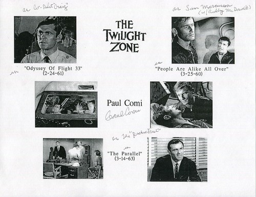 PAUL COMI HAND SIGNED 8x10 THIN STOCK PHOTO+COA 3 EPISODES THE TWILIGHT ...