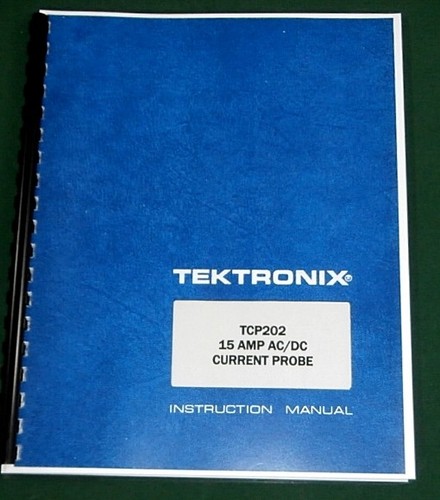 Tektronix TCP202 User Manual: Comb Bound & Protective Plastic Covers | eBay