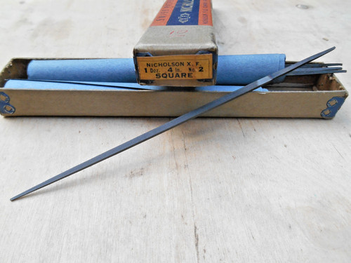 NICHOLSON 4" SQUARE FILE NO. 2 CUT SWISS PATTERN , USA , BOX OF 10 | eBay