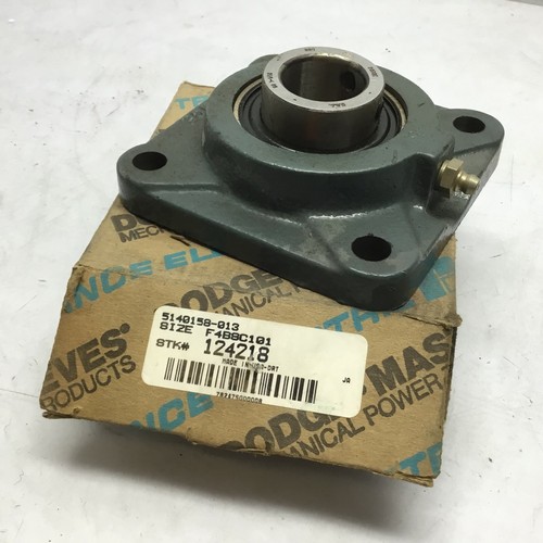 Dodge SC-1-1/16 4-bolt Flange Bearing 1-1/16" Shaft 124218 | eBay