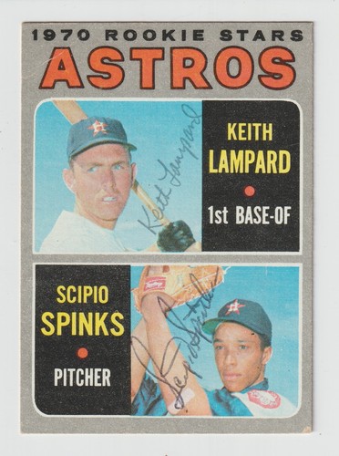 Keith Lampard & Scipio Spinks - Signed 1970 Topps Baseball Card #492 ...