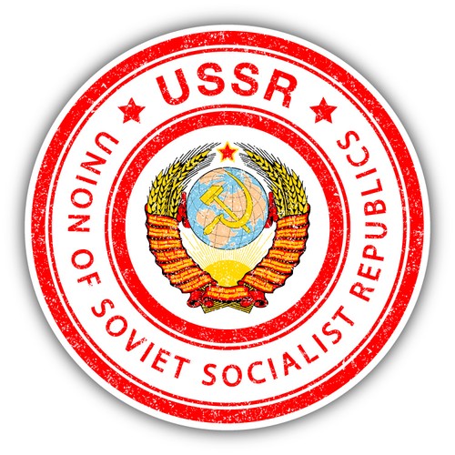 USSR Grunge Stamp Car Bumper Sticker Decal 5" x 5" | eBay