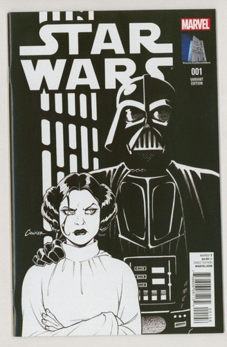 Star Wars #1 Marvel Amanda Conner Sketch Art Variant Exc Carrie Fisher ...