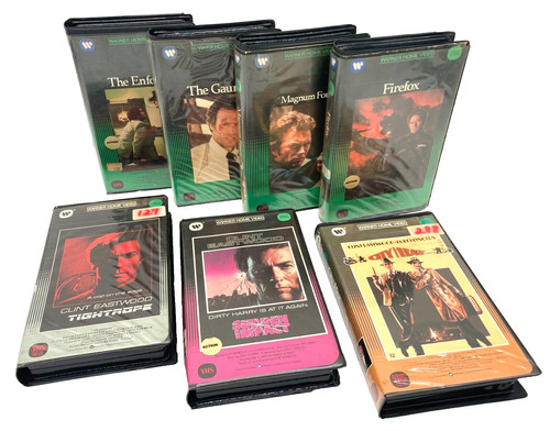 CLINT EASTWOOD VHS Tape Collection Lot WARNER BROTHERS Clamshell ...