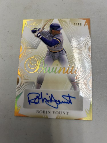 2023 Leaf Trinity Baseball Divinity Robin Yount 7/10 Auto Brewers SSP ...