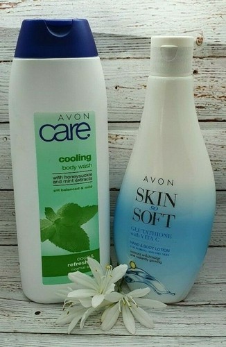 Brand New Avon SSS Skin So Soft Hand & Body Lotion Avon Care Body Wash ...