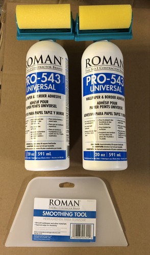 Roman 207811 Pro 543 Universal Wallpaper & Border Adhesive W Applicator ...