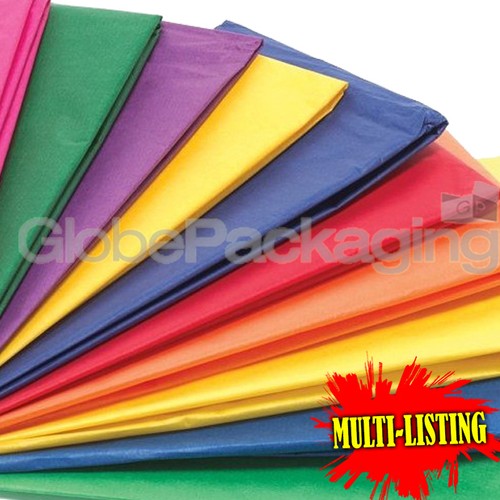 HIGH QUALITY ACID FREE TISSUE PAPER SHEETS 500mm x 750mm COLOURED ...