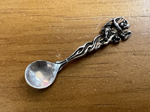 Cherub Angel Cupid Tiny Salt Sterling Silver Souvenir Spoon | eBay