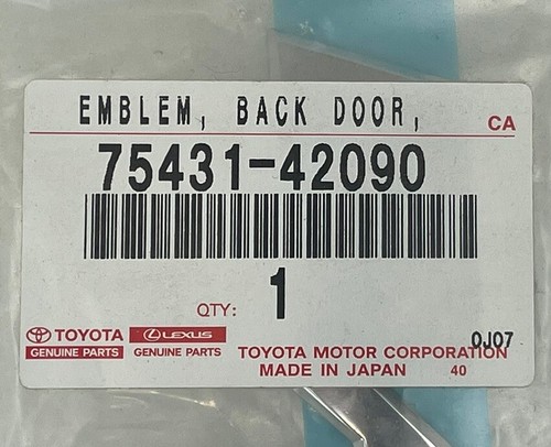 Toyota OEM 13-15 Rav4 Lift Gate-emblem Badge Nameplate 754310R010 for ...