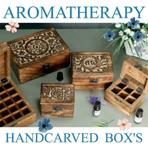 Essential Oils Aromatherapy Box's Handcarved Mango Wood | eBay UK
