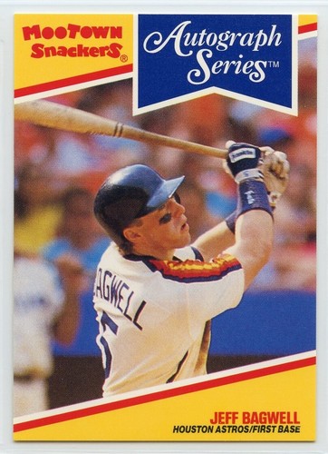 1992 MooTown Snackers Autograph Series - #2 - Jeff Bagwell - Houston ...
