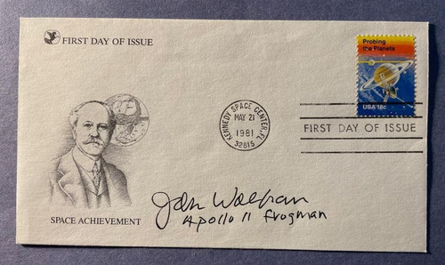 SIGNED JOHN WOLFRAM FDC FIRST DAY COVER - APOLLO 11 FROGMAN | eBay
