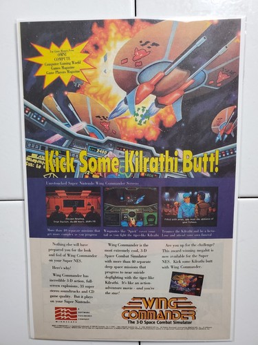 1992 Wing Commander 3-D Space Combat Simulator Vintage Comic ad | eBay