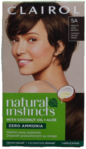 Clairol Natural Instincts Hair Color 5A Medium Cool Brown Lasts 28 ...