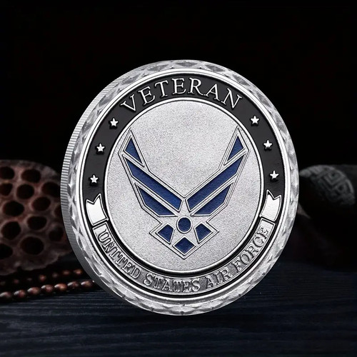 US Air Force Vet Silver Challenge Coin - Excellent Gift | eBay