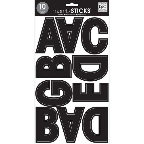 Large Alphabet Stickers Black | eBay