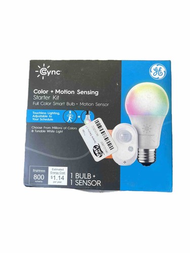 CYNC by GE Starter Kit Full Color 1 Smart Bulb + 1 Motion Sensor ...