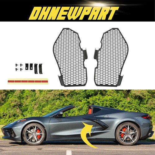 Side Intake Grille Guard Set Air Intake Vent Cover For Corvette C8 2020 ...
