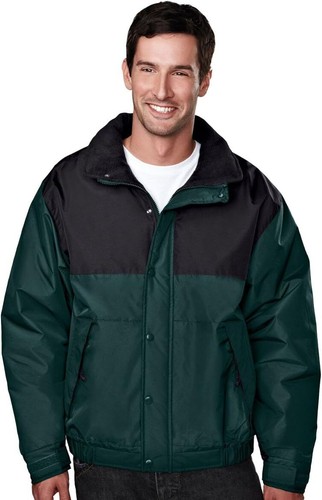NWT 6XLT 6X Tall Green/Black Fleece Lined Winter Jacket by Tri-Mountain ...