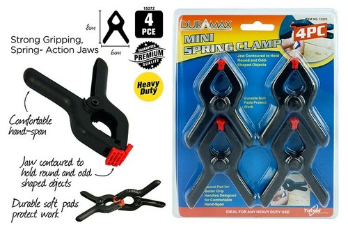 4 pcs Mini Plastic Spring Clamps Tips Tool Clip Jaw Opening | eBay ...