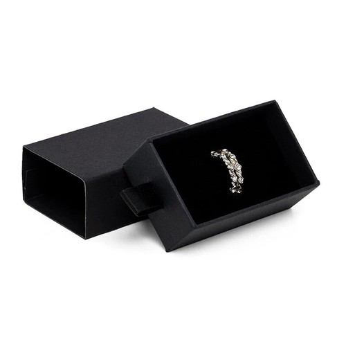 Black Slide Open Jewelry Boxes with Satin Pull. Ring Sized. 94 boxes ...