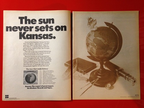 BIG 14x22 KANSAS "POINT OF KNOW RETURN" 1977 "2-PAGER" LP ALBUM CD ...