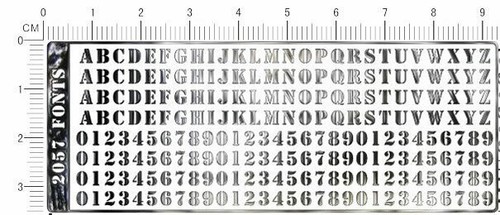 chrome(metal) decals Number letter 2057 | eBay