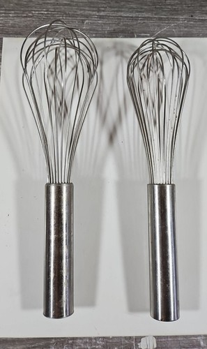 VINTAGE 10" STAINLESS STEEL PROFESSIONAL WHISKS SET OF 2 | eBay